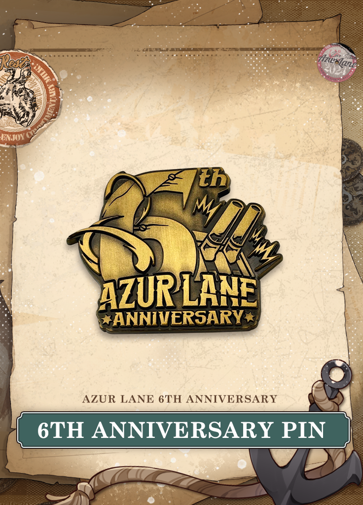 Azur Lane | 6th Anniversary Pin | 6th Anniv – Yostar Official Store US
